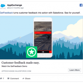 App Exchange Facebook Example Ad - Adspiration.io