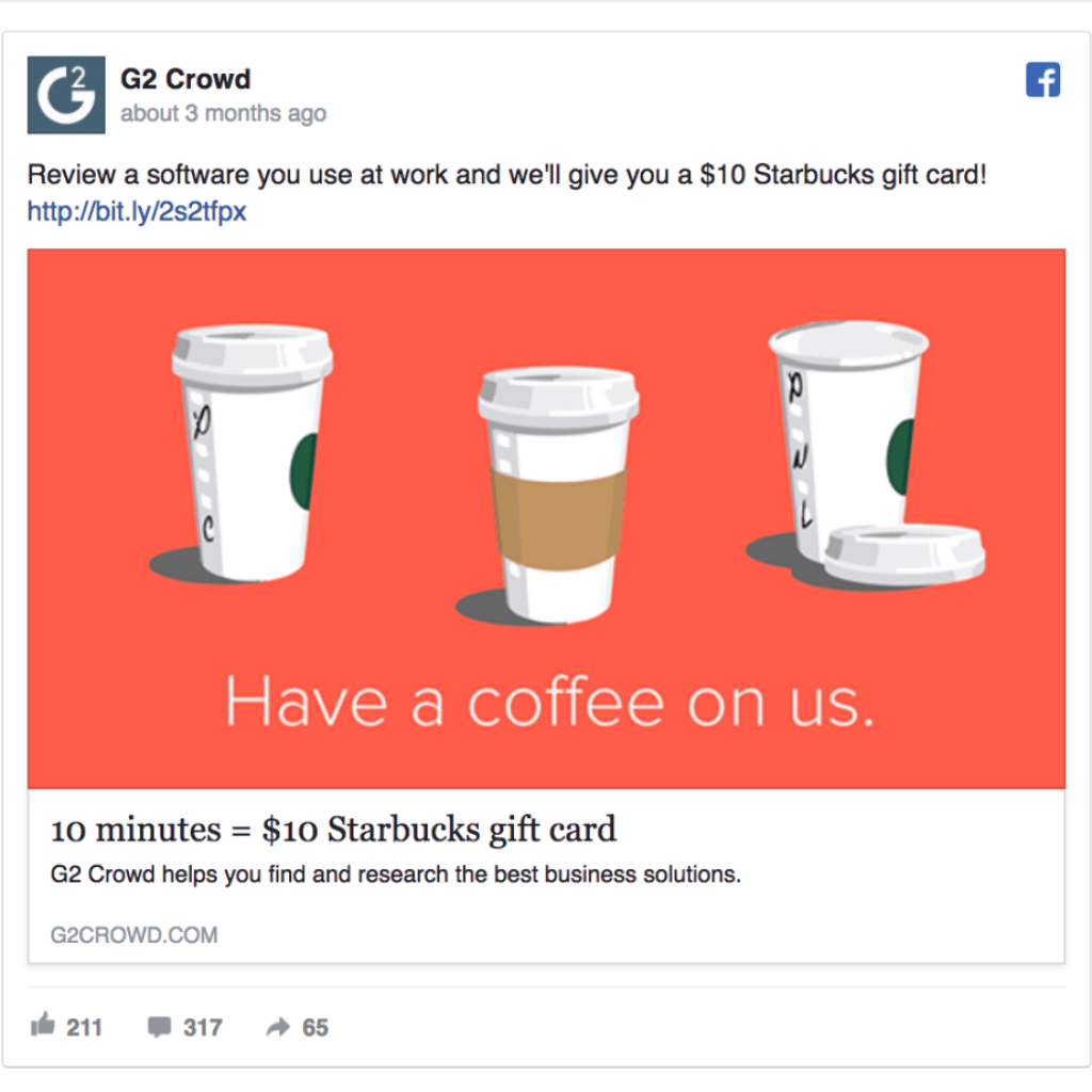 Lyft Facebook Example Ad - Adspiration.io